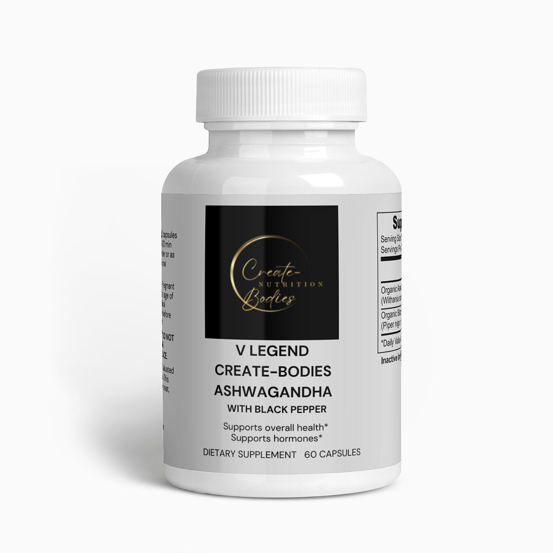 V Legend Create-Bodies Nutrition: Ashwagandha (Adult) FDA + NSF CERTIF ...