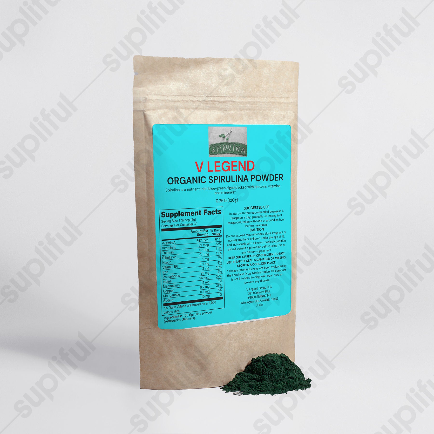V Legend Daily Organic Spirulina Powder(NSF CERTIFICATE) – V Legend ...
